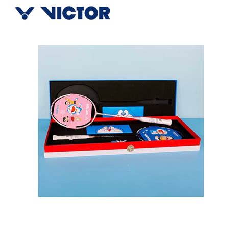 Victor X Doraemon Collection T Box Badminton Racket Drm Set Ib Pink Blue 4u G5 Shopee
