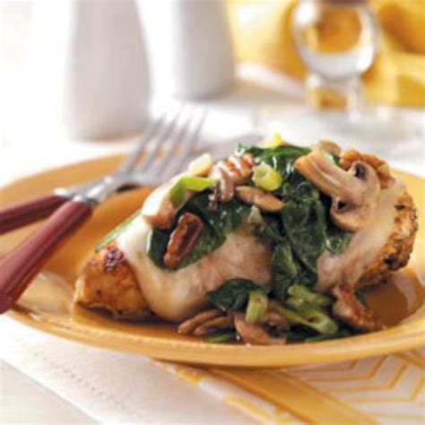 Spinach And Mushroom Smothered Chicken Recipe