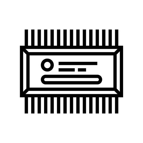 Microcontroller Electrical Engineer Line Icon Vector Illustration