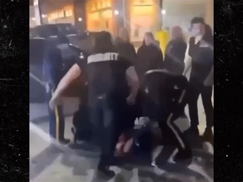 Mans Pens Gets Stuck In Sidewalk During Boozy Fight