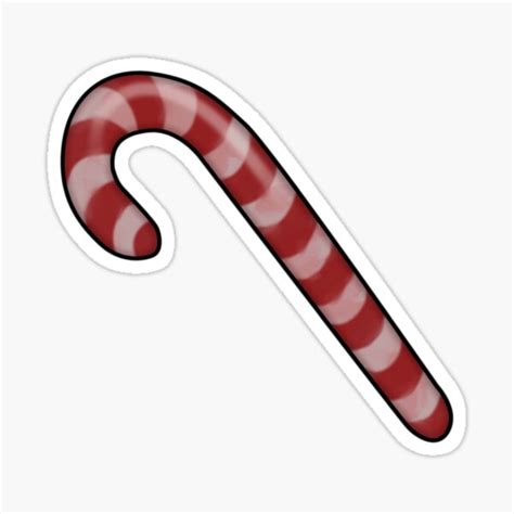 Candy Cane Sticker For Sale By Momosmokey Redbubble