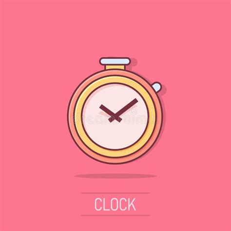 Vector Cartoon Clock Timer Icon In Comic Style Time Alarm Concept Illustration Pictogram Stock