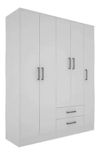 Placard Ropero Puertas Cajones Melamina Blanco Beiro Mercadolibre