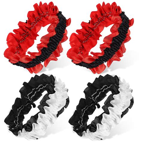4 Pairs Elastic Armbands Shirt Garters Sleeve Holders Armbands Straps