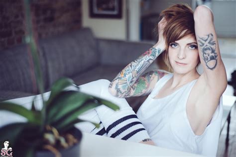Wallpaper Suicide Girls Tattoo Arms Up Women Pornstar Model