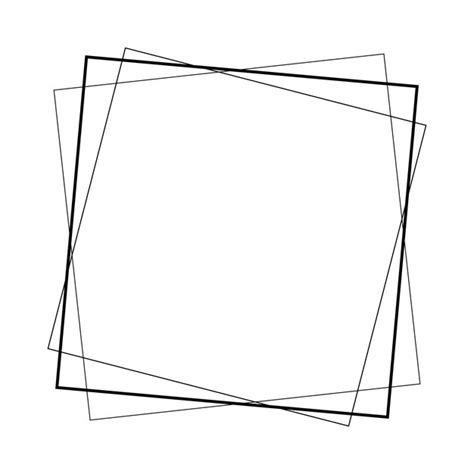 Premium Vector Frame Square Icon Element Abstract Outline Border