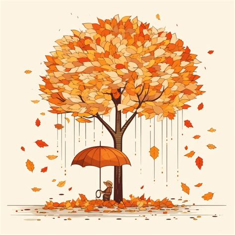 Premium Vector Fall Drawing Vector