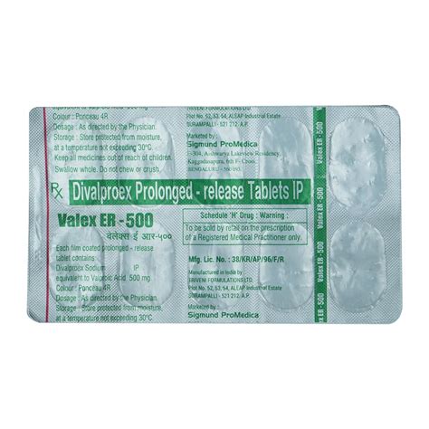 Valex Er 500mg Strip Of 10 Tablets Amazon In Health Personal Care