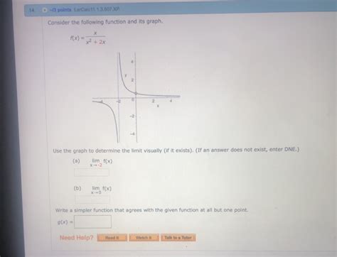 Solved O Points LarCalc Find The Limit Of The Chegg