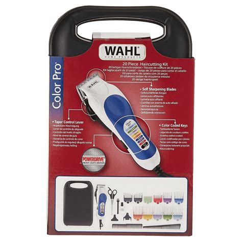 Wahl Color Pro Hair Clipper Corded Hair Cutting Kit 8 Color Coded