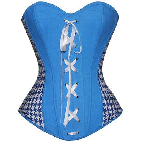 Jeans Overbust Corset Blue Denim N5515