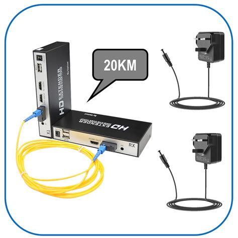 20km Hdmi Extender 1080p Over Fiber Optic With Kvm Model No Hdkv