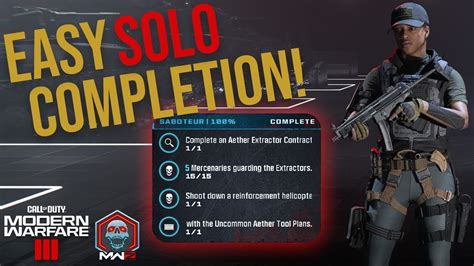 EASY Tier 3 Saboteur Mission Completion For Act 1 Call Of Duty MW3