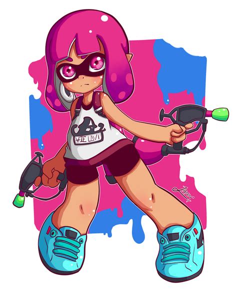 Splatoon Splat Dualies Inkling By Lunaticlann On Deviantart