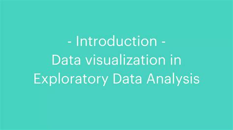 Data Visualization In Exploratory Data Analysis Pdf