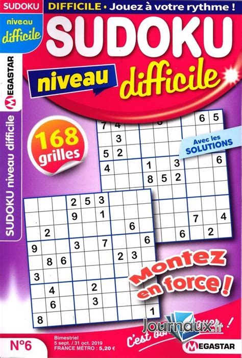 Journauxfr Mg Sudoku Niveau Difficile