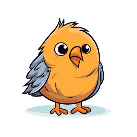 Premium Vector Adorable Smiling Friendly Full Body Bird