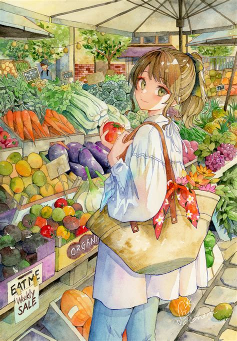 Yuyuharu 1027 Original Absurdres Food Request Highres Painting