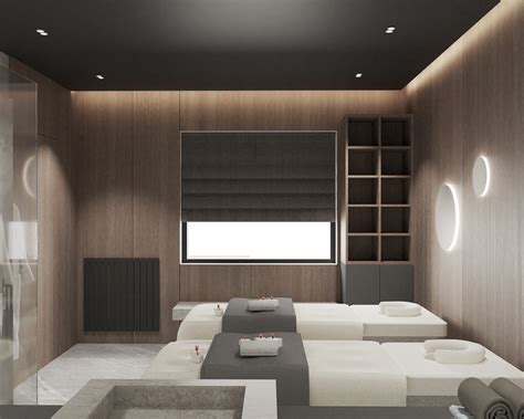 Интериор на модерен спа център Impress