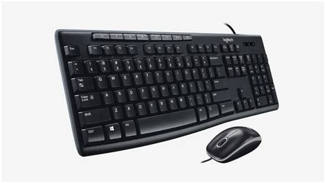 Logitech Mk200 Media Corded Keyboard And Mouse Combo Deep Profile Keys Easy Switch Technology