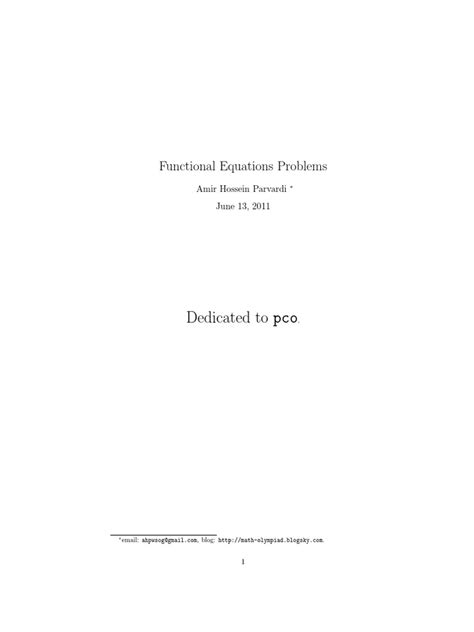 100 Functional Equations Problems With S Pdf Download Free Pdf