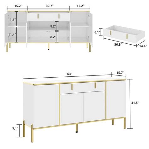 Sideboard Dresser Cabinet Storage Console Televison Table Pop Up Door