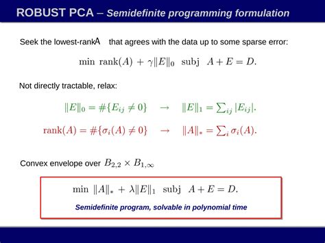 robust pca matrix completion people eecs at uc berkeley