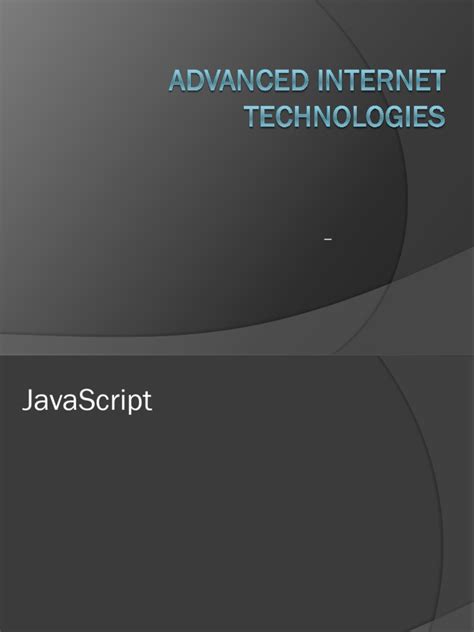 Advanced Internet Technologies Part6 And 7 Pdf Ajax Programming Java Script
