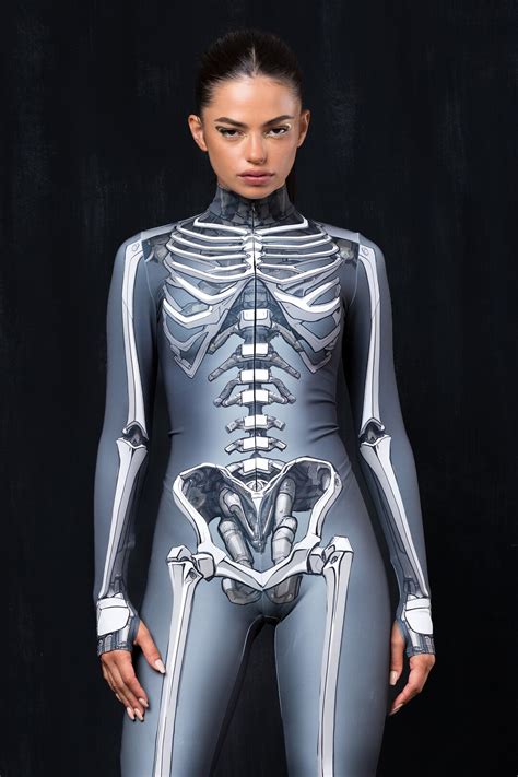 Robot Skeleton Costume Halloween Skeleton Costume Halloween Etsy