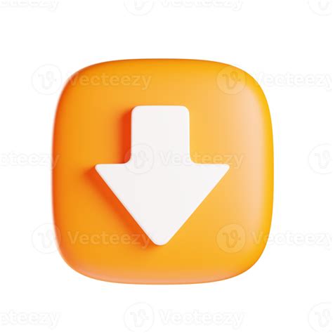 Down Button 3d Illustration 71772405 Png