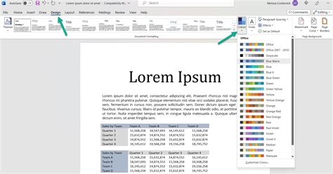 Changing The Color Palette In Word ValuSource Support