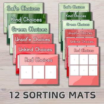 Green & Red Choices | Classroom Management & Positive Behavior Support | Sorting