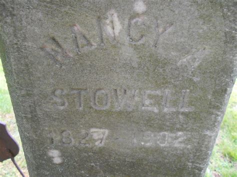 Nancy A Hulslander Stowell 1827 1902 Mémorial Find A Grave