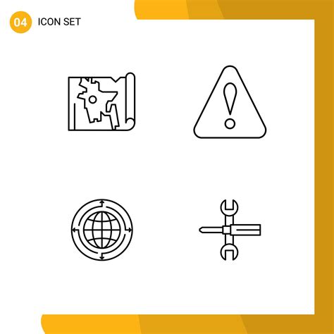 Group Of 4 Filledline Flat Colors Signs And Symbols For Bangladesh