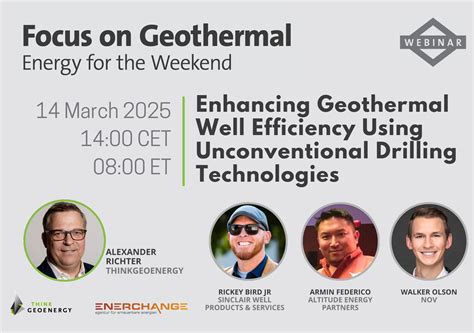 Webinar Enhancing Geothermal Well Efficiency With Unconventional