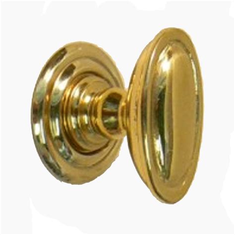 Edwardian Oval Brass Cupboard Knob The Ceramic Store