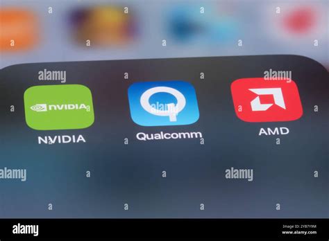 Shanghai China July 12th 2024 Qualcomm Incorporated Nvidia Corporation Amd Assorted