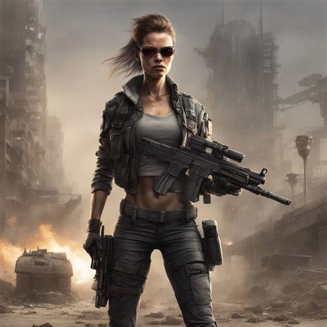 Terminator Future War Female Resistance Fighter 8 By Theoldboldguy1 On