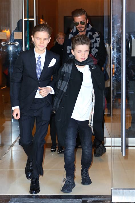 Photo David Beckham Et Ses Enfants Brooklyn Beckham Romeo James