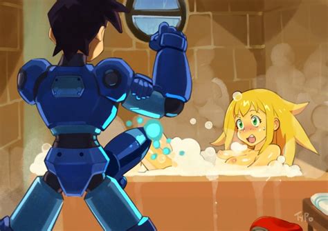 Roll Caskett And Mega Man Volnutt Mega Man And 2 More Drawn By