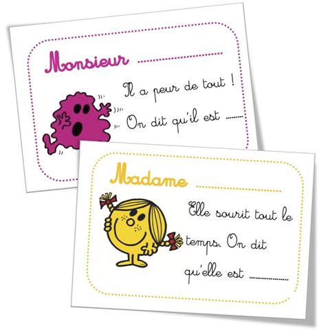 Cartes Devinettes « Les Adjectifs Monsieur Madame Jeux De Grammaire Devinettes Jeux Ce1