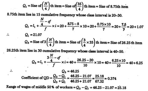 Calculate Coefficient Of Quartile Deviation Cbse Class 11 Economics