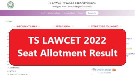 Ts Lawcet 2022 Seat Allotment Result Phase 1 Merit List