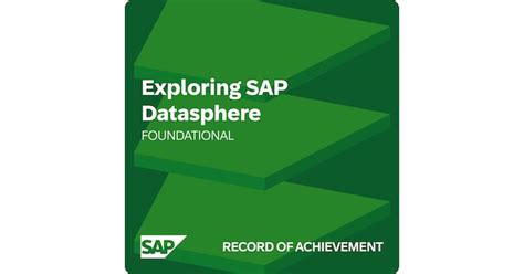 exploring sap datasphere record of achievement was issued by sap to… venkata nagamalleswara