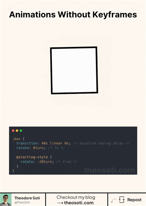 Did You Know You Can Animate Without Keyframes The New Starting Style Makes It Possible It