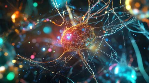 Surreal Visualization Of A Synthetic Network Symbolizing The