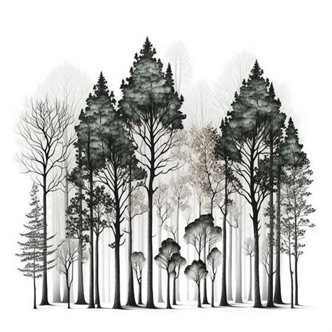 Forest Trees Drawing