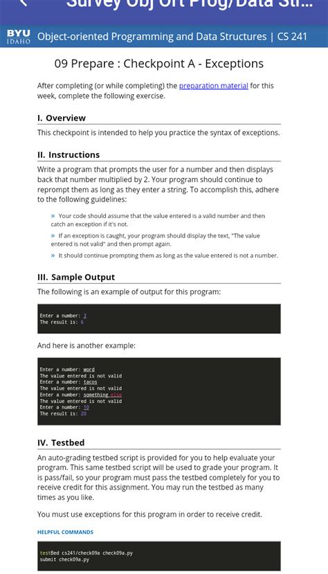 Solved Byu Object Oriented Programming And Data Structures