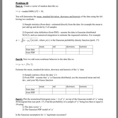Solved PartA Create A Vector Of Random Data Like So Chegg Com