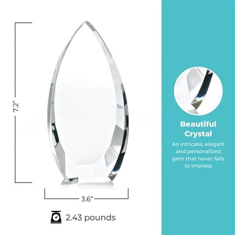 Executive Beveled Crystal Trophy Tear Drop Baudville
